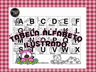 Tabela com alfabeto ilustrado imprimir – Dani Educar