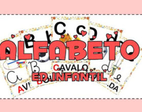 Tabela do alfabeto com 4 formas de letras - Dani Educar