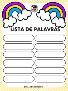 Atividades com sílabas simples - arco iris