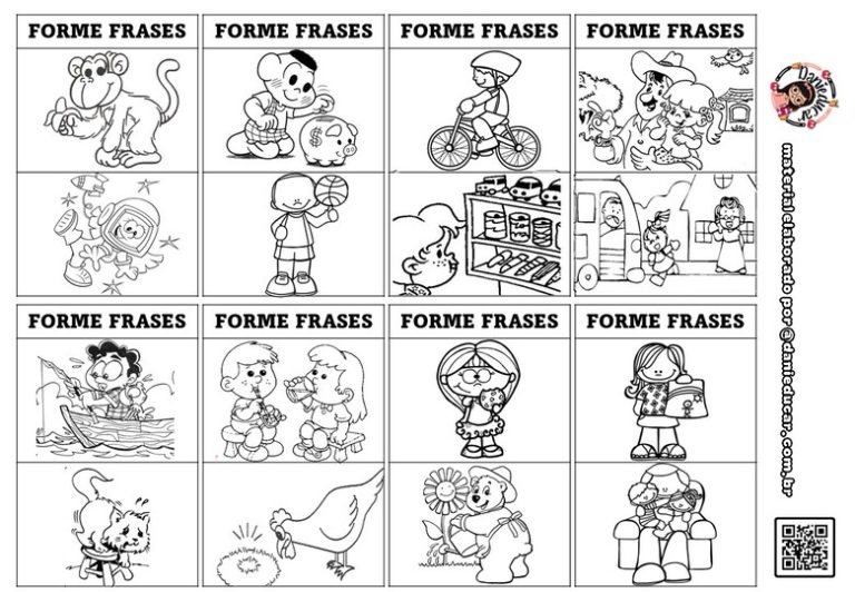 Formação de frases com desenhos